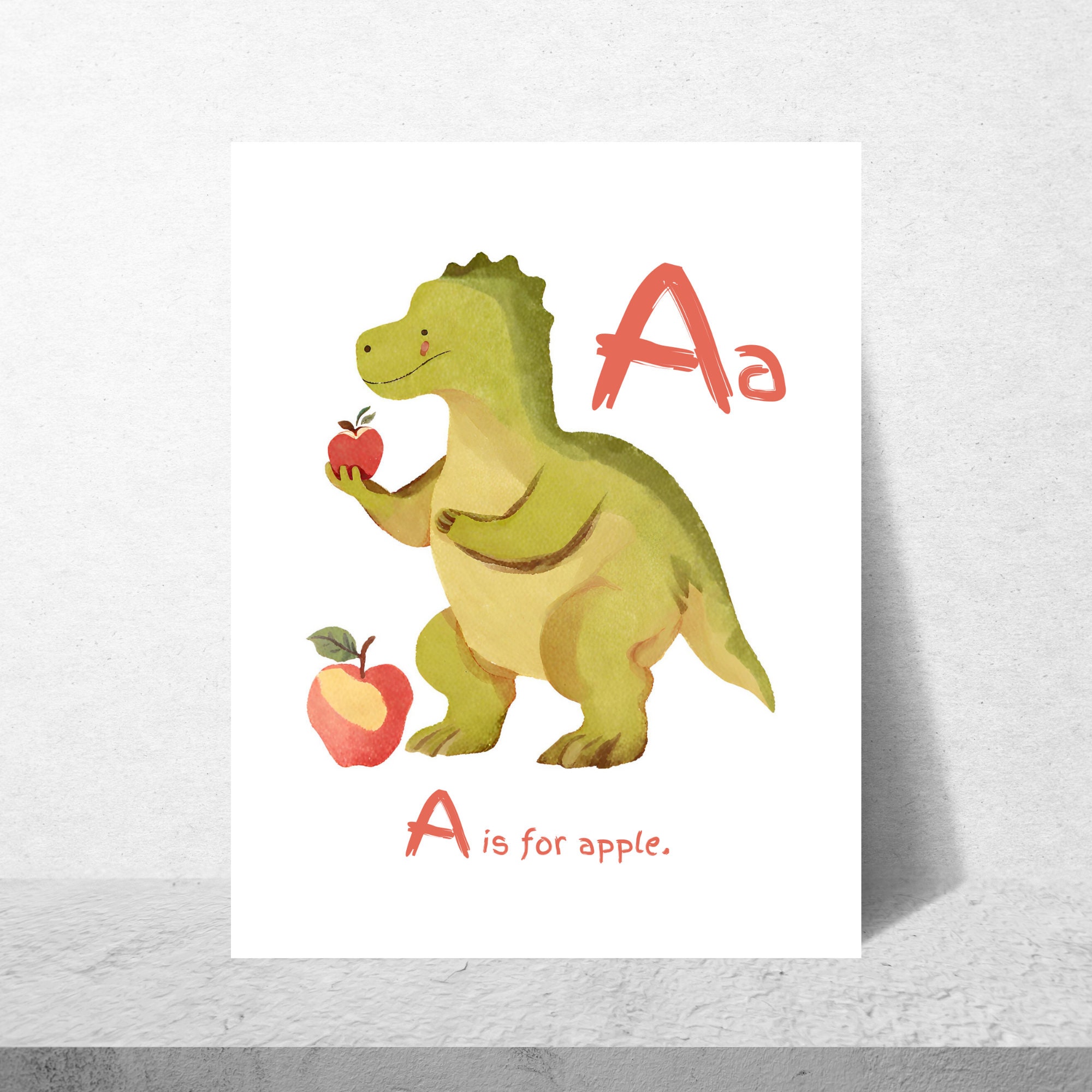 Dinosaur Alphabet Print ABC Printable Dinosaur Printable - Etsy