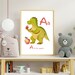 Dinosaur Alphabet Print ABC Printable Dinosaur Printable - Etsy