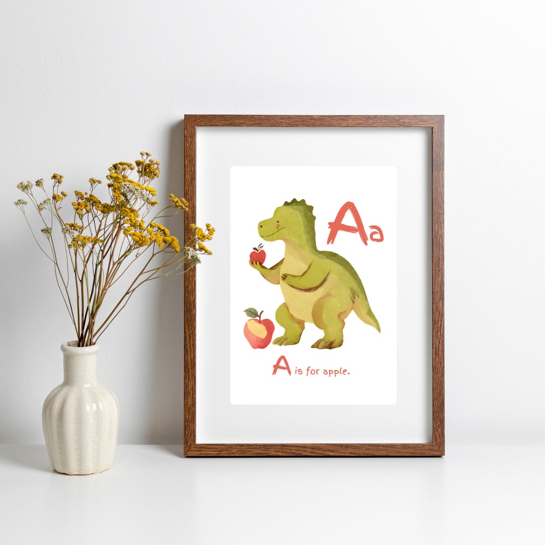 Dinosaur Alphabet Print ABC Printable Dinosaur Printable - Etsy