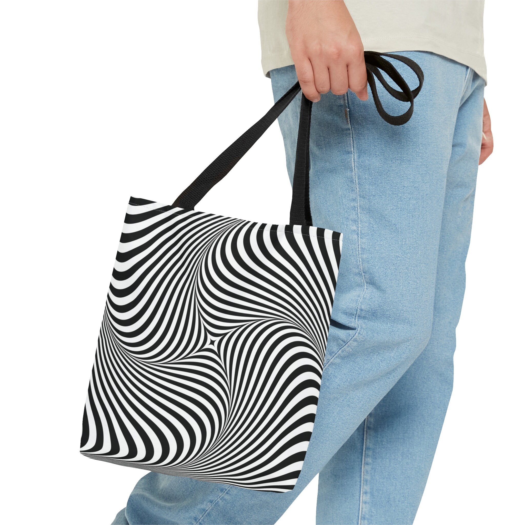 Optical Illusion Tote Bag, Wacky Bag, Psychedelic Bag 30 Optical ...