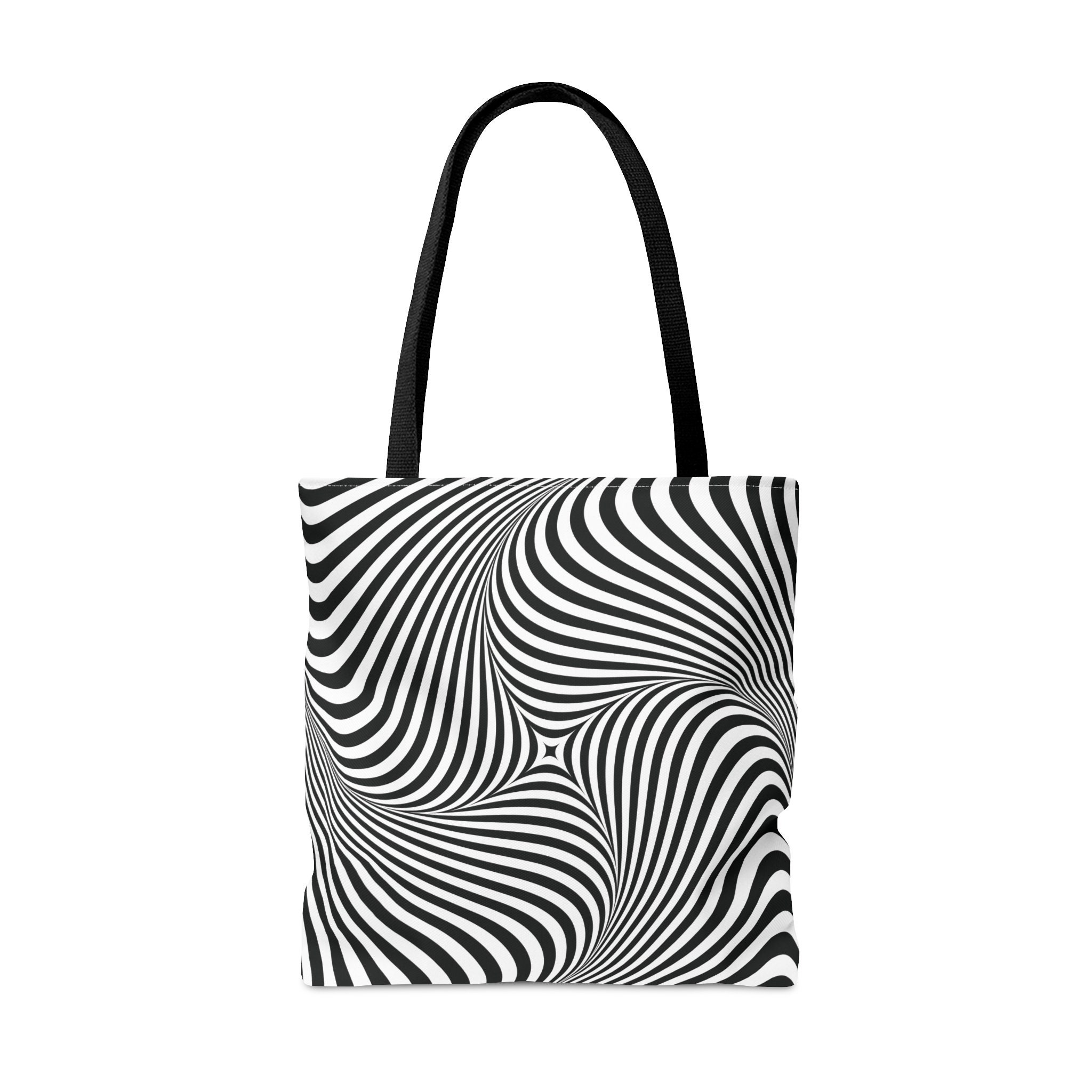 Optical Illusion Tote Bag, Wacky Bag, Psychedelic Bag 30 Optical Illusion Bag, Abstract Tote Bag ...