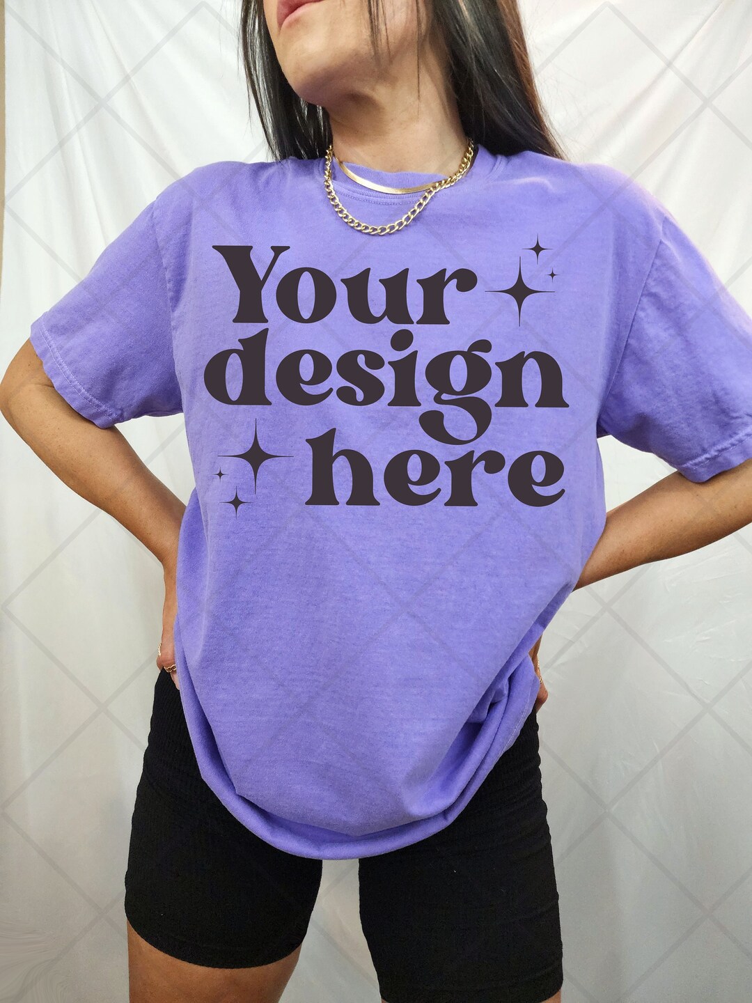 CC1717 Violet Tshirt Mockup, Comfort Colors T-shirt Mock, C1717, Purple ...