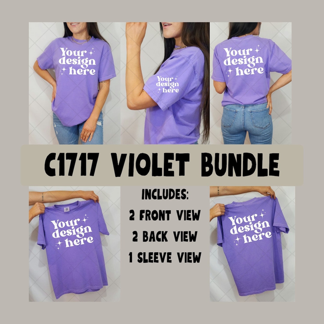C1717 Violet Mockup Bundle, Comfort Colors Bundle, Tshirt Mockup, Print ...