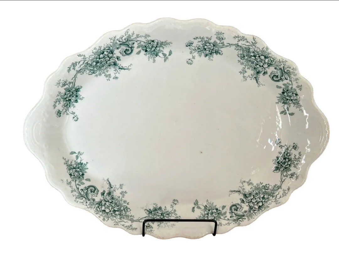 Antique Oval Buffalo Pottery Semi-vitreous Platter in the Stunning ...