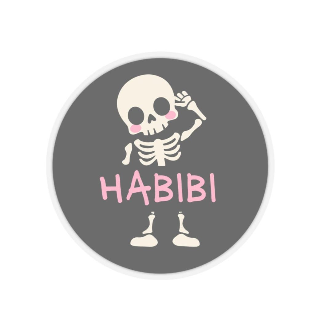 Halloween Skeleton Habibi Kiss-cut Stickers - Etsy