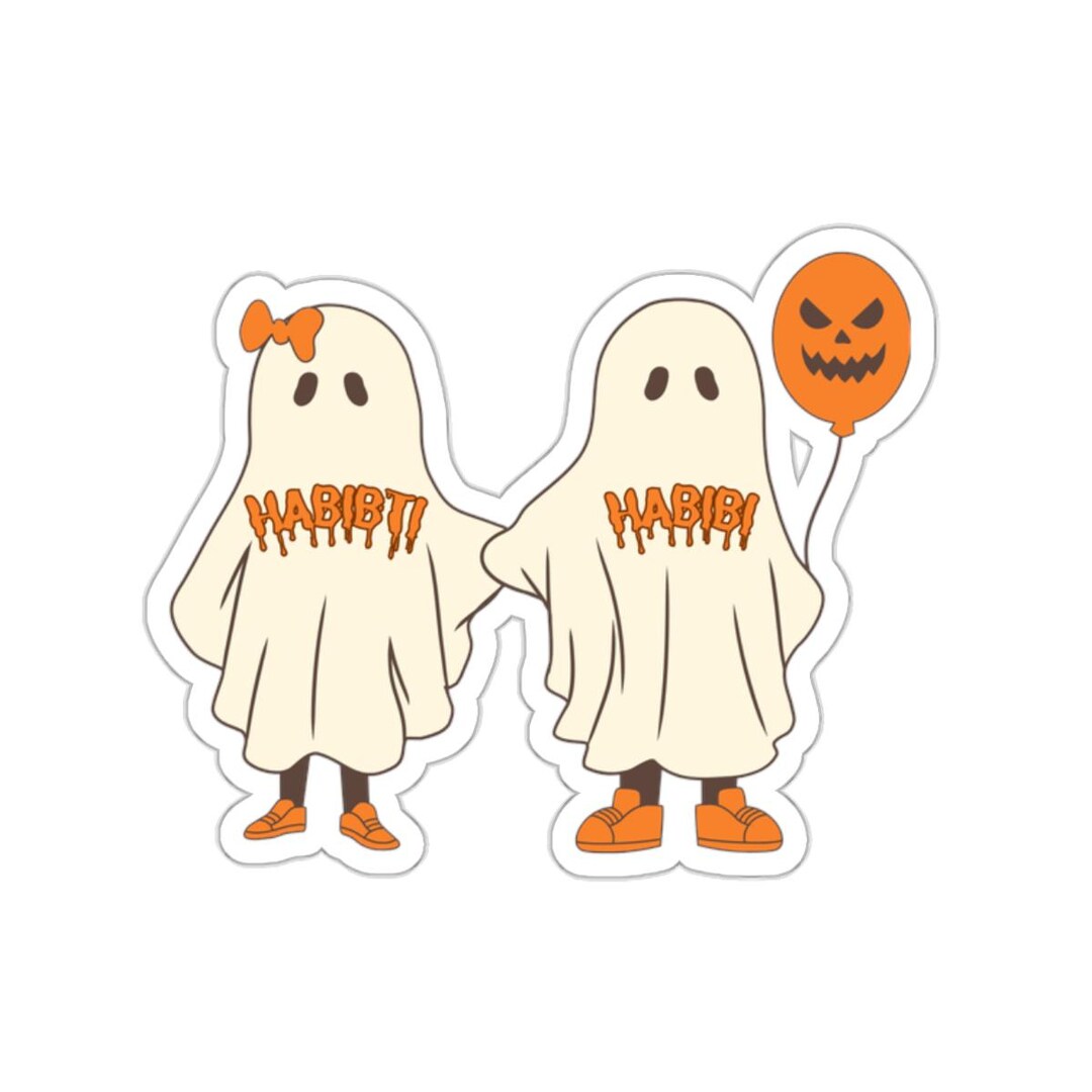 Halloween Ghosts Habibi/habibti Kiss-cut Stickers - Etsy