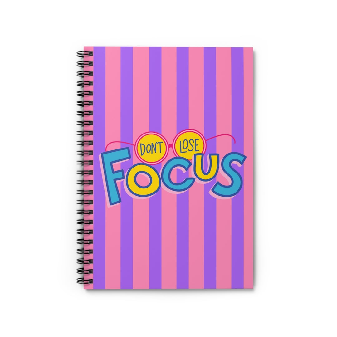 Spiral Bound Don't Lost Focus Notebook - Ruled Line, Fun School ...