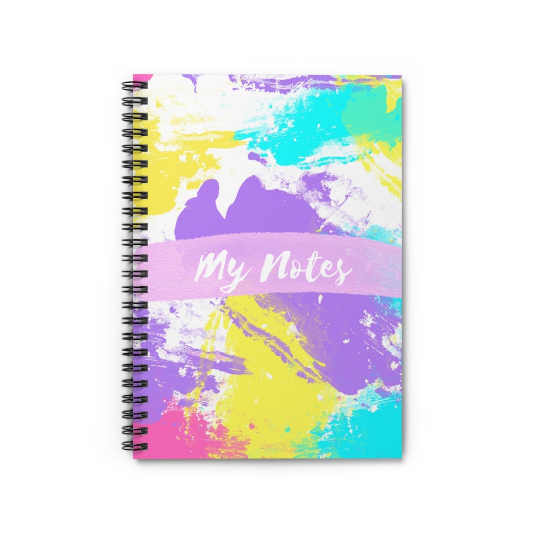 Spiral My Notes Notebook - Ruled Line, Note Taking Notebook, School ...