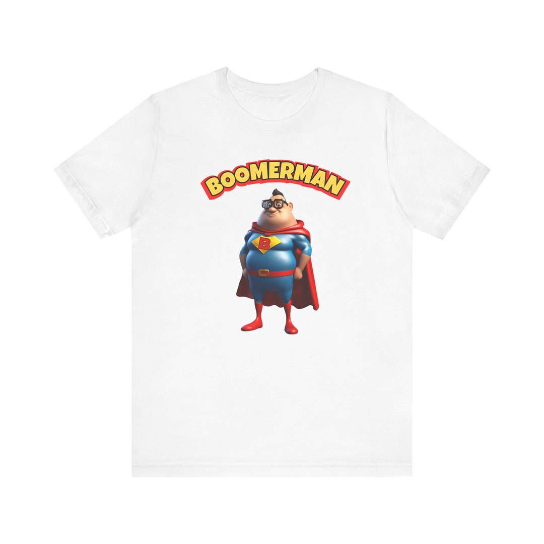 BOOMERMAN Short Sleeve Tee Shirt for Men Gift Funny Shirt Super Hero ...