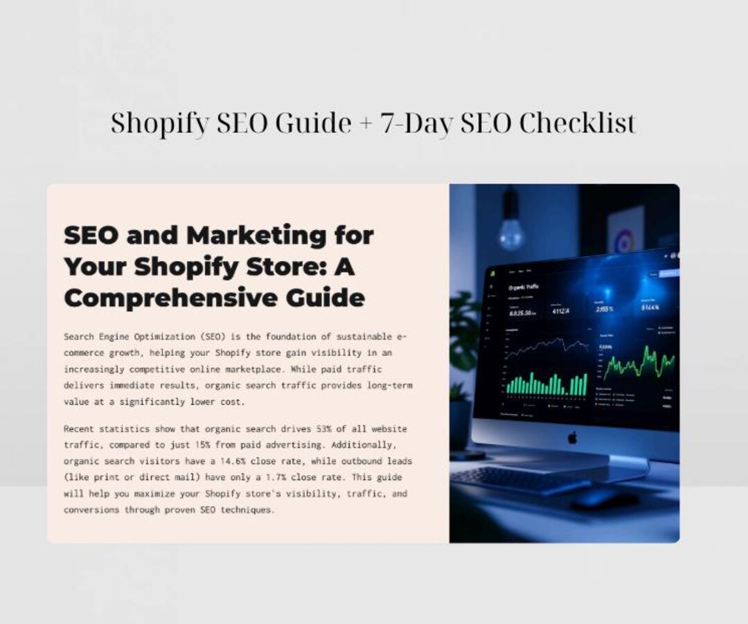 Shopify SEO Guide + 7-day SEO Checklist - Etsy