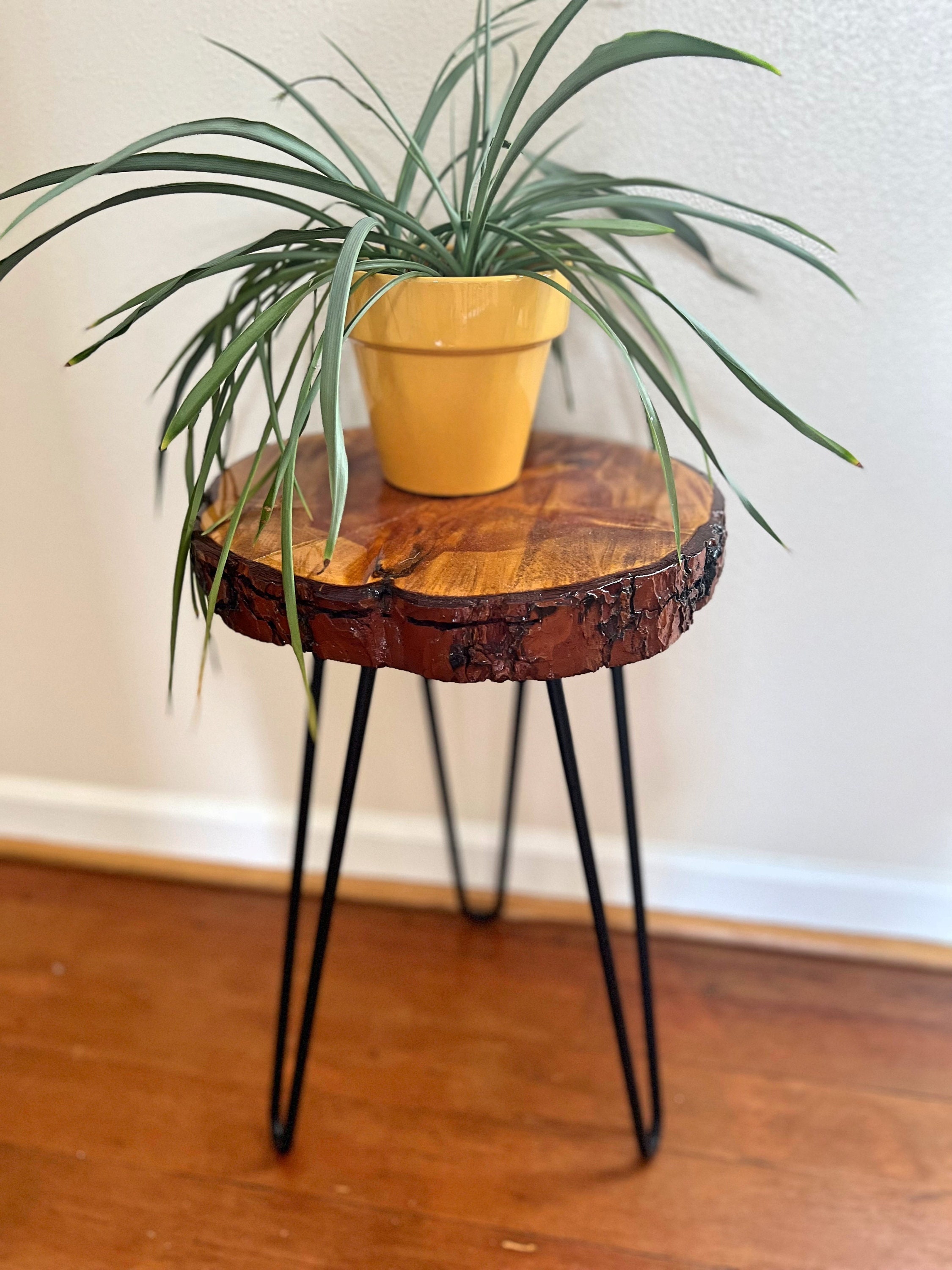 Wooden Tree Round Plant Stand/side Table - Etsy