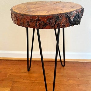 Wooden Tree Round Plant Stand/side Table - Etsy