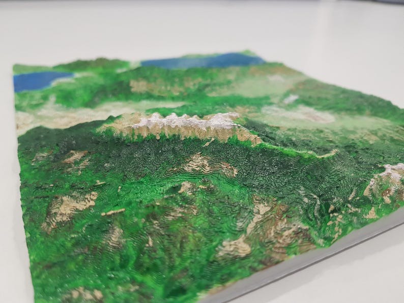 Custom Hand-painted 3D Map - Etsy