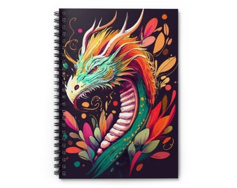 Sapphire Dragon Spiral Notebook Dragon Notebook Dragon Gifts September ...