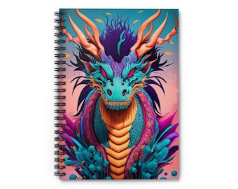 Sapphire Dragon Spiral Notebook Dragon Notebook Dragon Gifts September ...