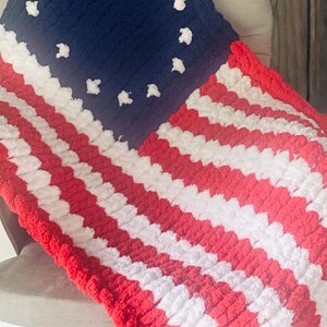 Betsy Ross (colonial) Flag Cunky Knit Blanket - Etsy