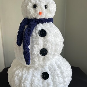 Handmade Chenille Yarn Snowman: Cozy Winter Decor - Etsy