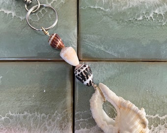 Seashell Key Fob Seashell Keychain Beach Key Fob Shell Key Fob Seashell ...