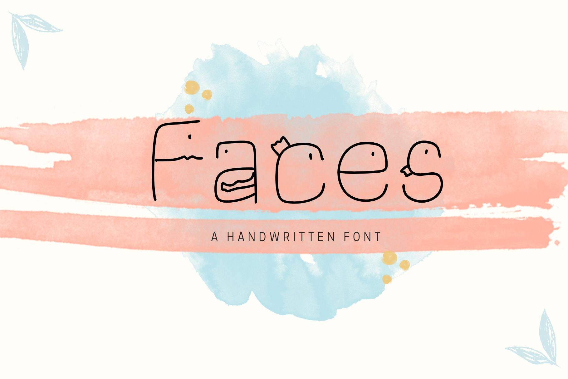 Faces Font Cute Handwriting Handwriting Font Handwritten - Etsy