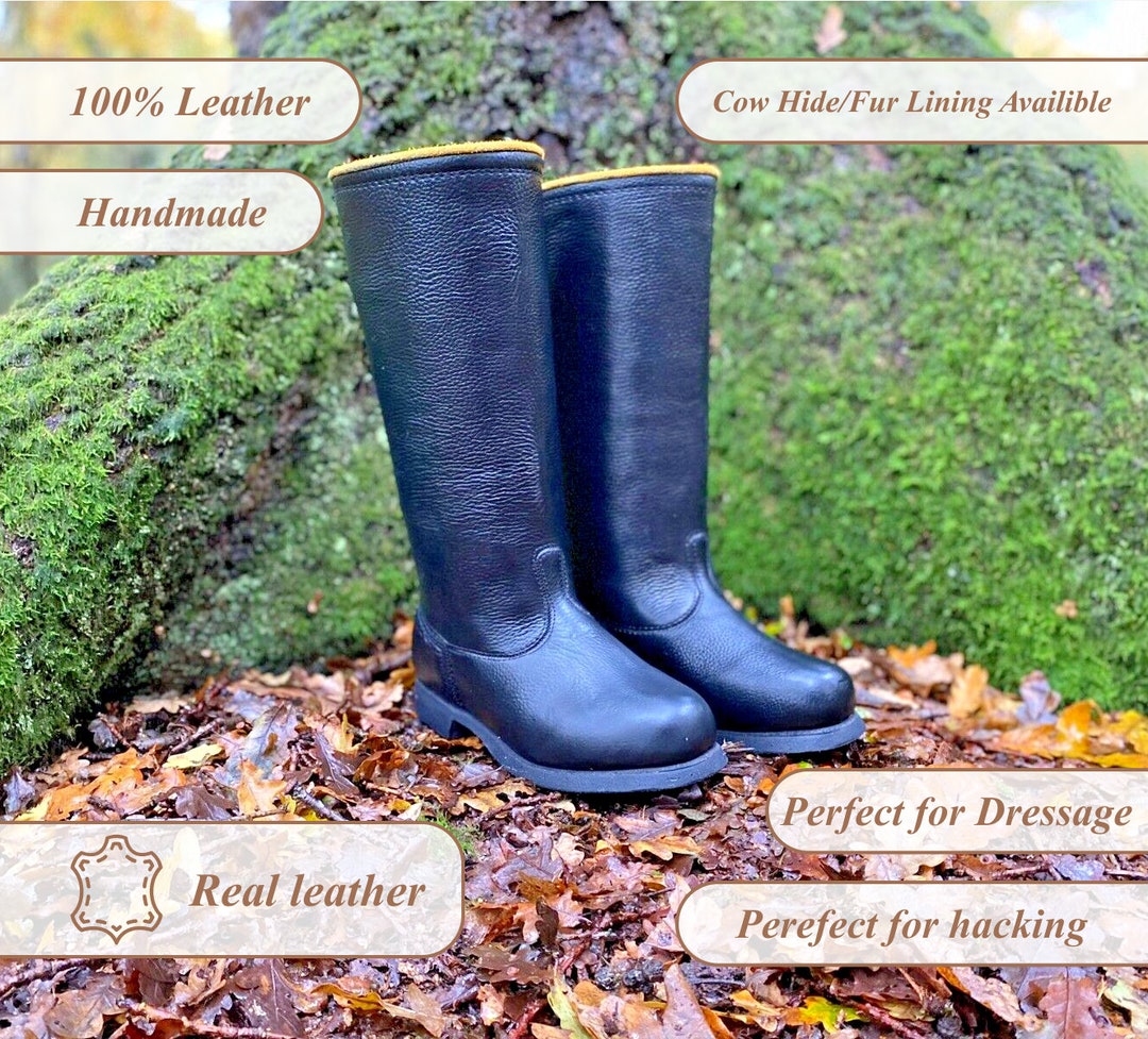 Handmade Leather Horse Riding Boots, Equestrian Footwear, Dressage ...