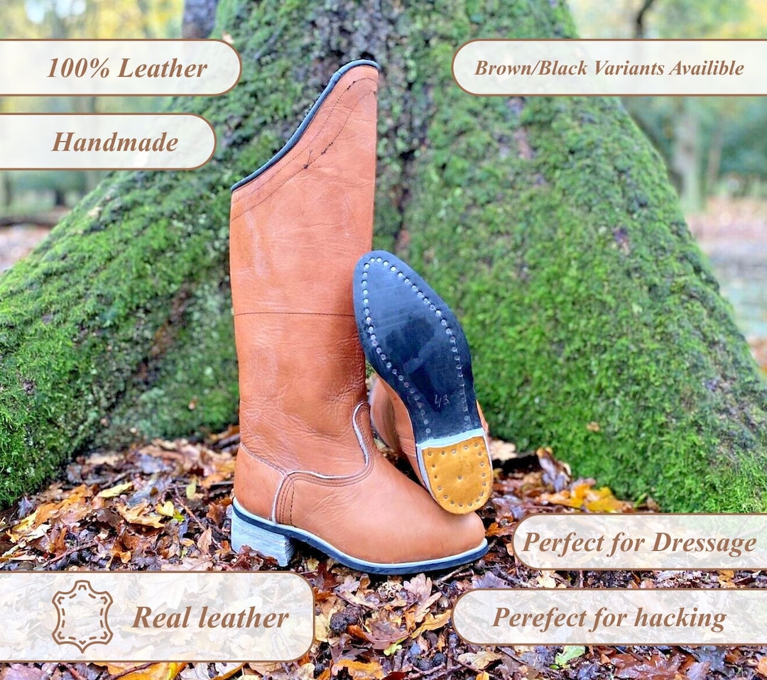 Handmade Leather Riding Boots Tailor Made Riding Boots - Etsy
