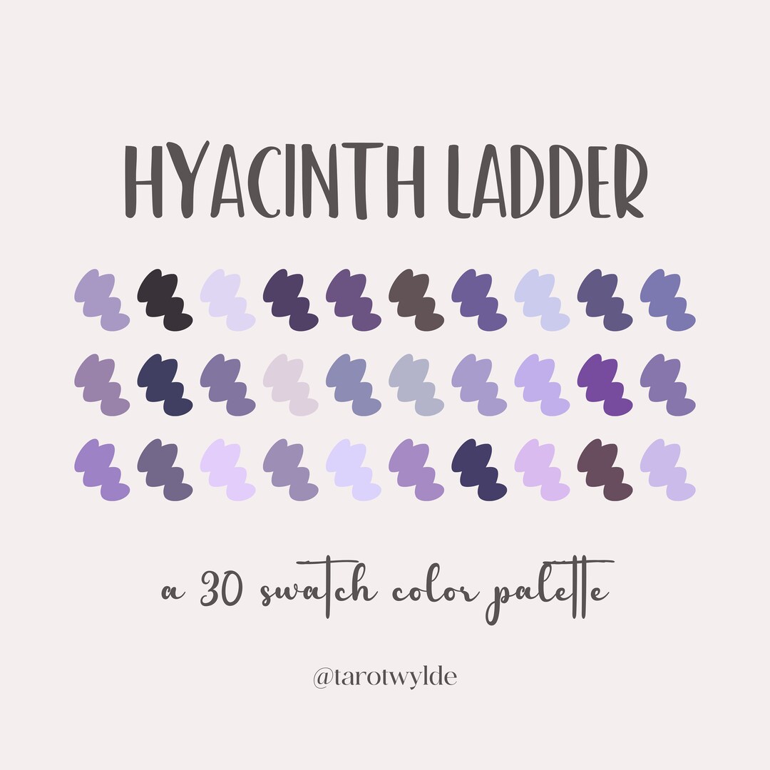 Hyacinth Ladder Procreate Color Palette Starter Palette Instant Digital ...