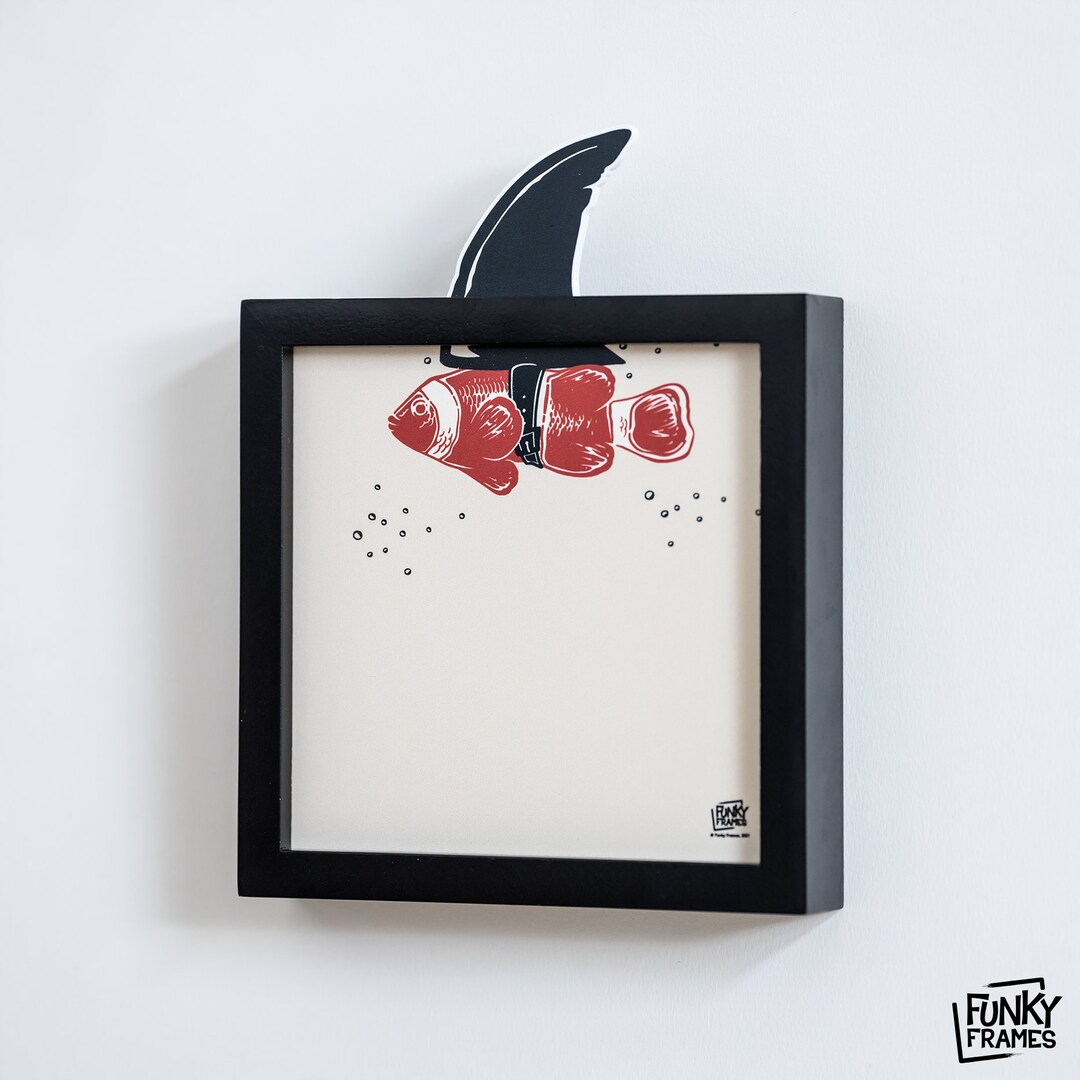 Clown Fish, Black Frame, Mini-painting, Fun, Inspiring, Think Bigger ...