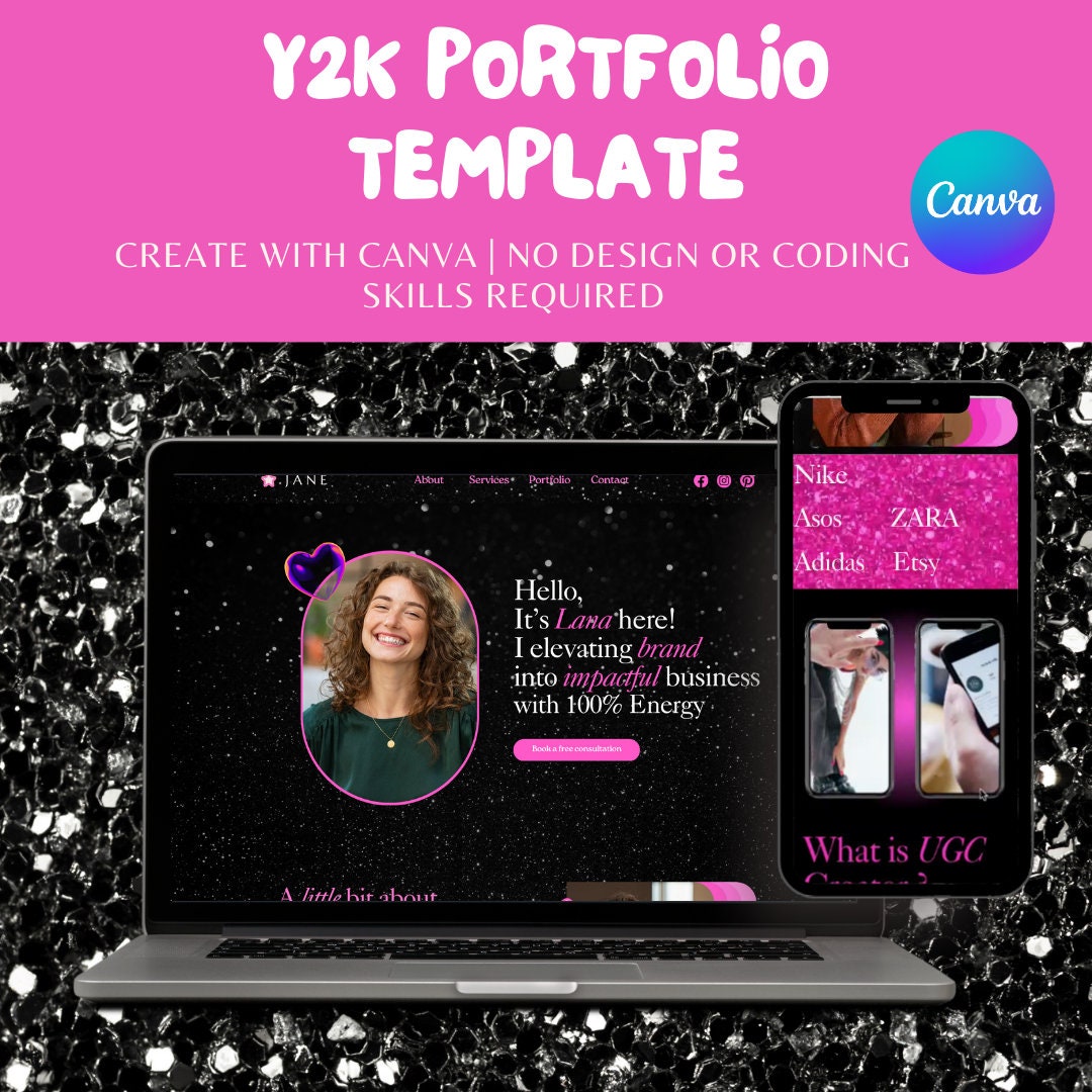 Luxury Website Template | Canva Website Template | Playful Website ...