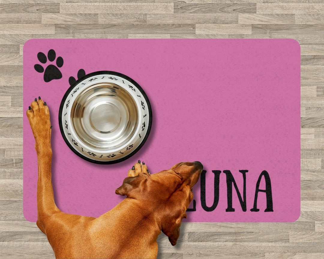 Custom Pet Mat, Personalized Dog Mat, Dog Bowl Mat, Cat Food Mat, Pet ...