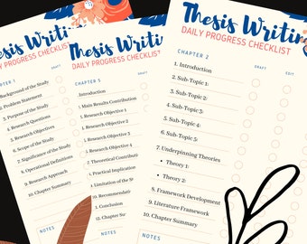 Phd Thesis Checklist chapter 1 - Etsy
