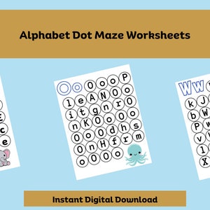 Alphabet Dot Maze/ Capital and Lowercase Letter Identification for ...