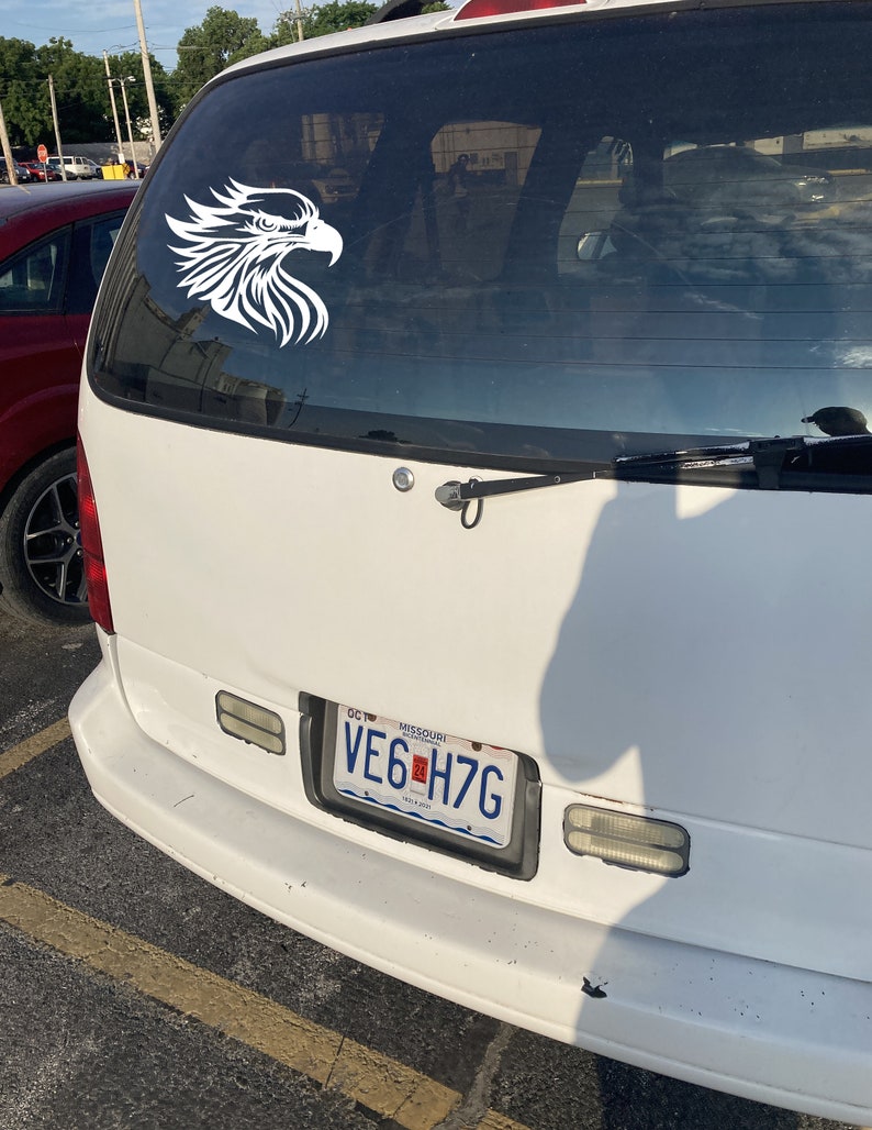 Pack of 2 - Eagle Decal - Weather Resistant Vinyl - Outdoors Indoors ...