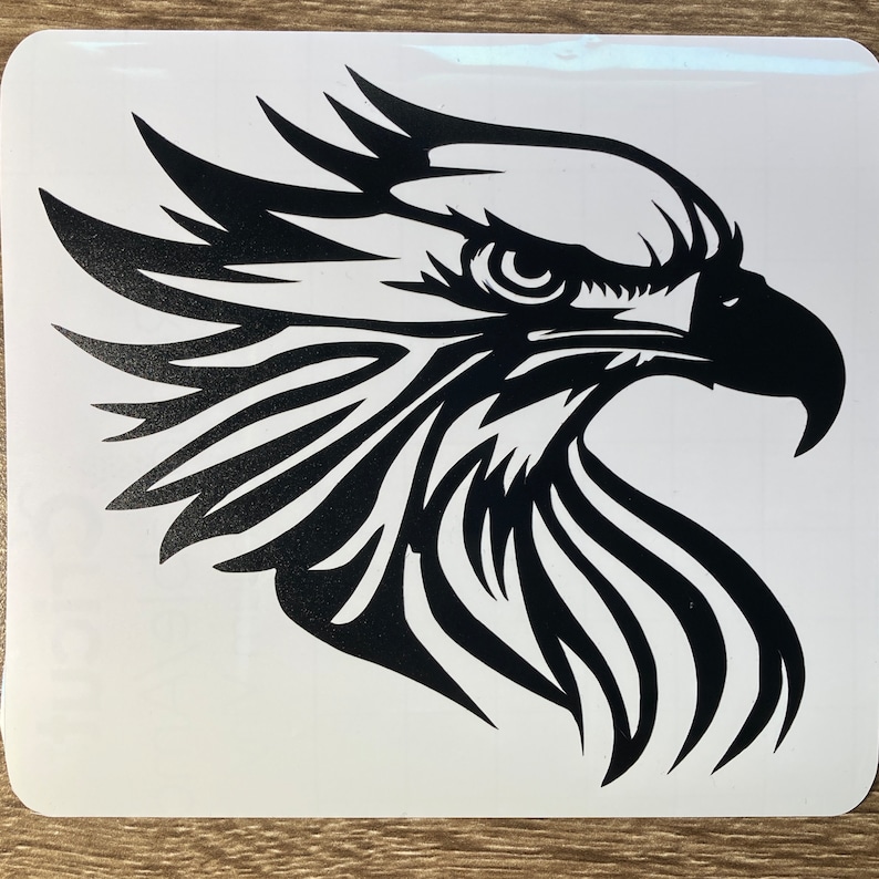 Pack of 2 - Eagle Decal - Weather Resistant Vinyl - Outdoors Indoors ...