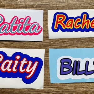 Personalized Name Decal - Outdoor Indoor - Three Layers Colors ...