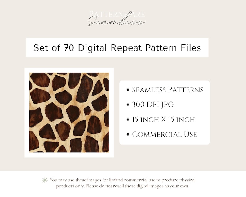 Vintage Animal Print Digital Paper Set: 70 Seamless Patterns (digital ...