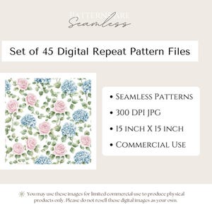 Vintage Floral Digital Paper: Shabby Chic Rose Patterns (digital ...