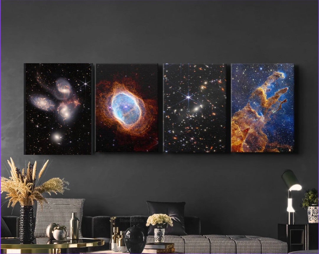 James Webb Set of 4 Canvas Poster Art, Space Posters, NASA James Webb ...