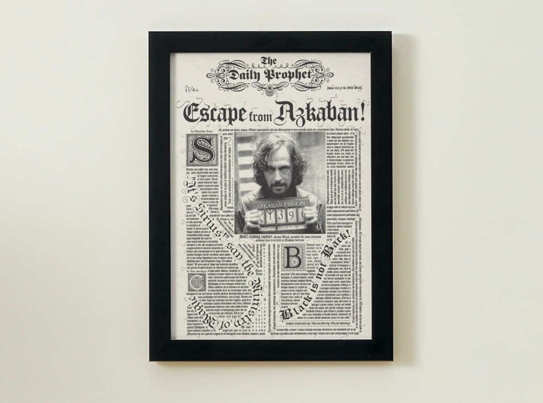 Harry Potter Movie Poster Escape From Azkaban Room Decor - Etsy