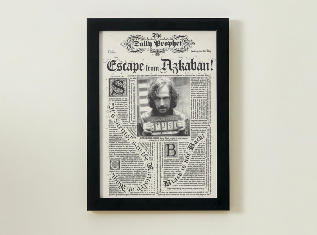 Harry Potter Movie Poster Escape From Azkaban Room Decor - Etsy