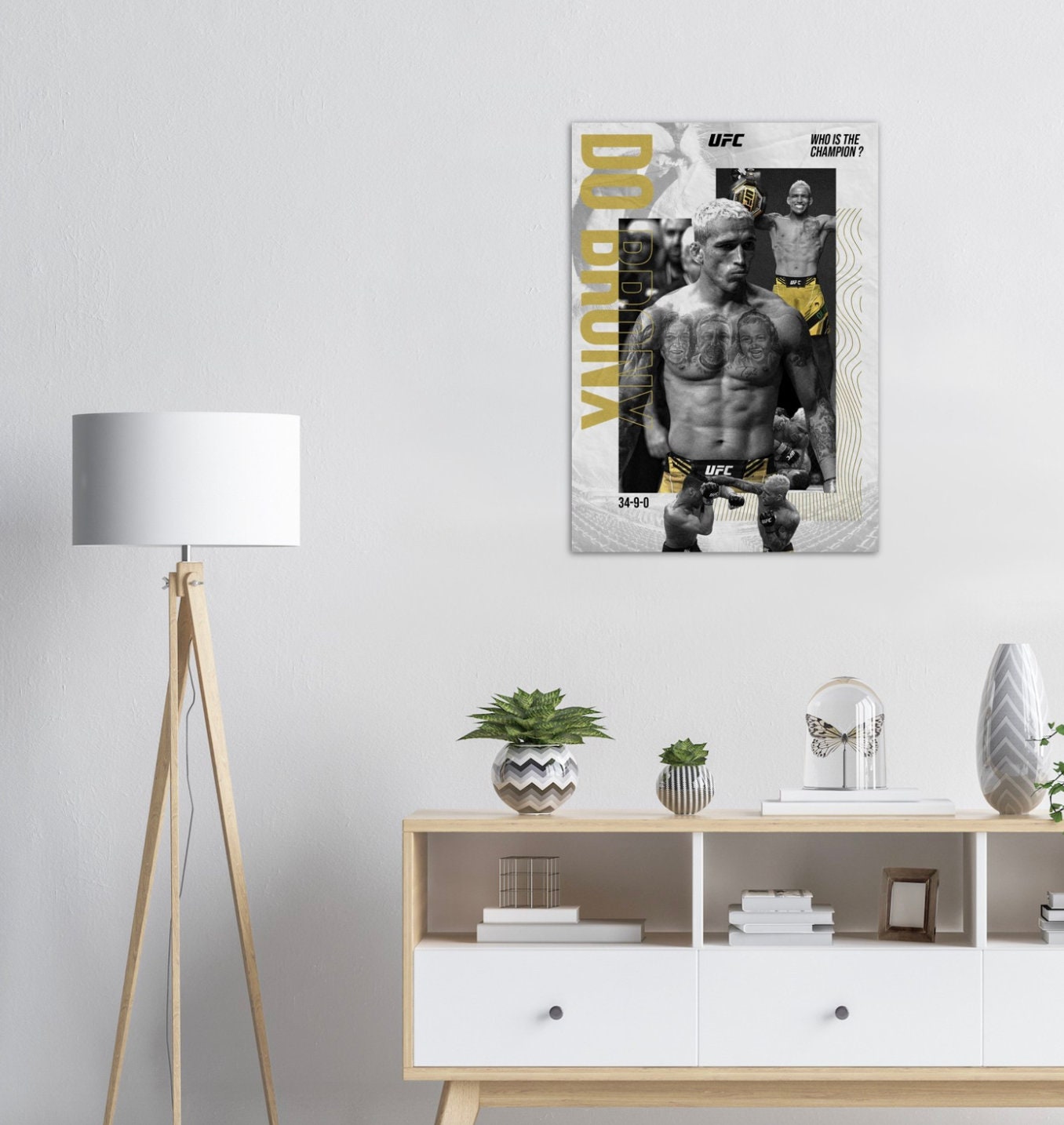 LARGE UFC Poster, Charles Oliveira, Wall Decor, Printable Art, Gift for ...