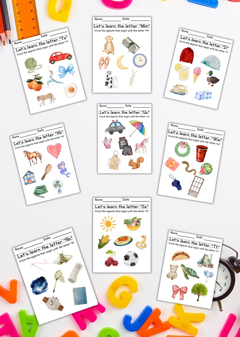 Alphabet Learning Tool Editable Canva Template - Etsy
