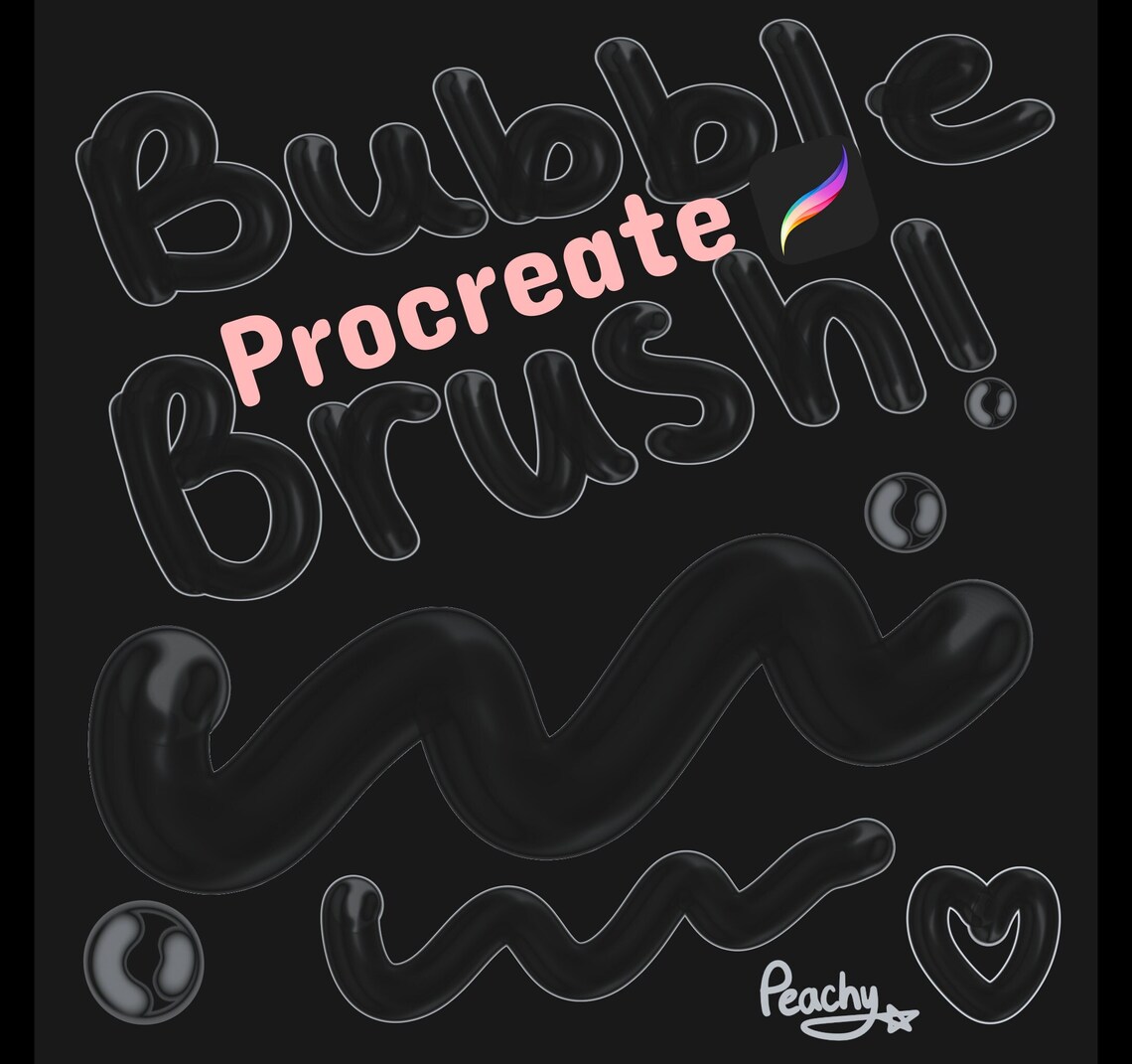 Bubble Procreate Brush. Procreate Brushes. Cute Bubble Stamp. Bubble ...
