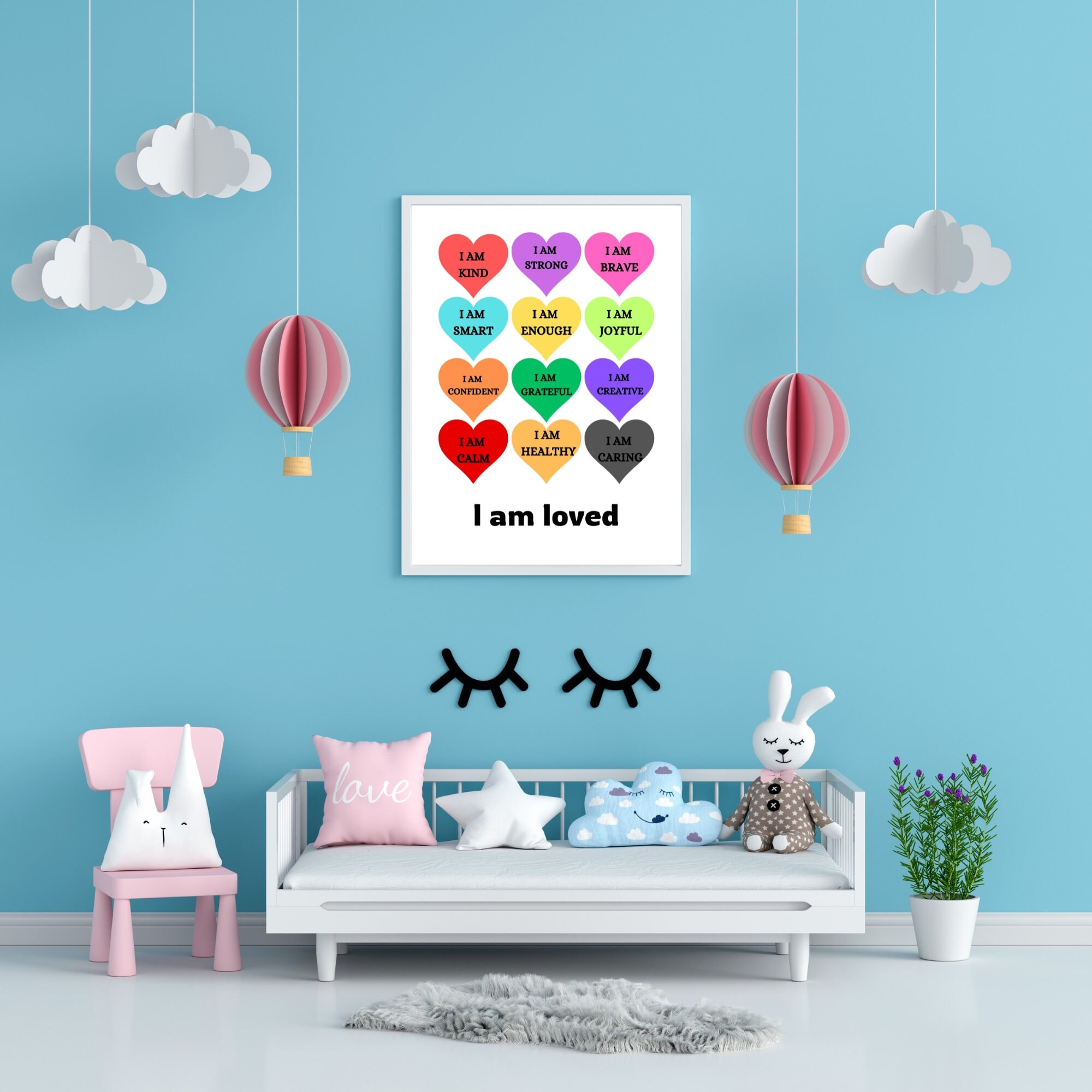 Positive Affirmations for Kids, Meaningful Nursery Posters, I Am ...