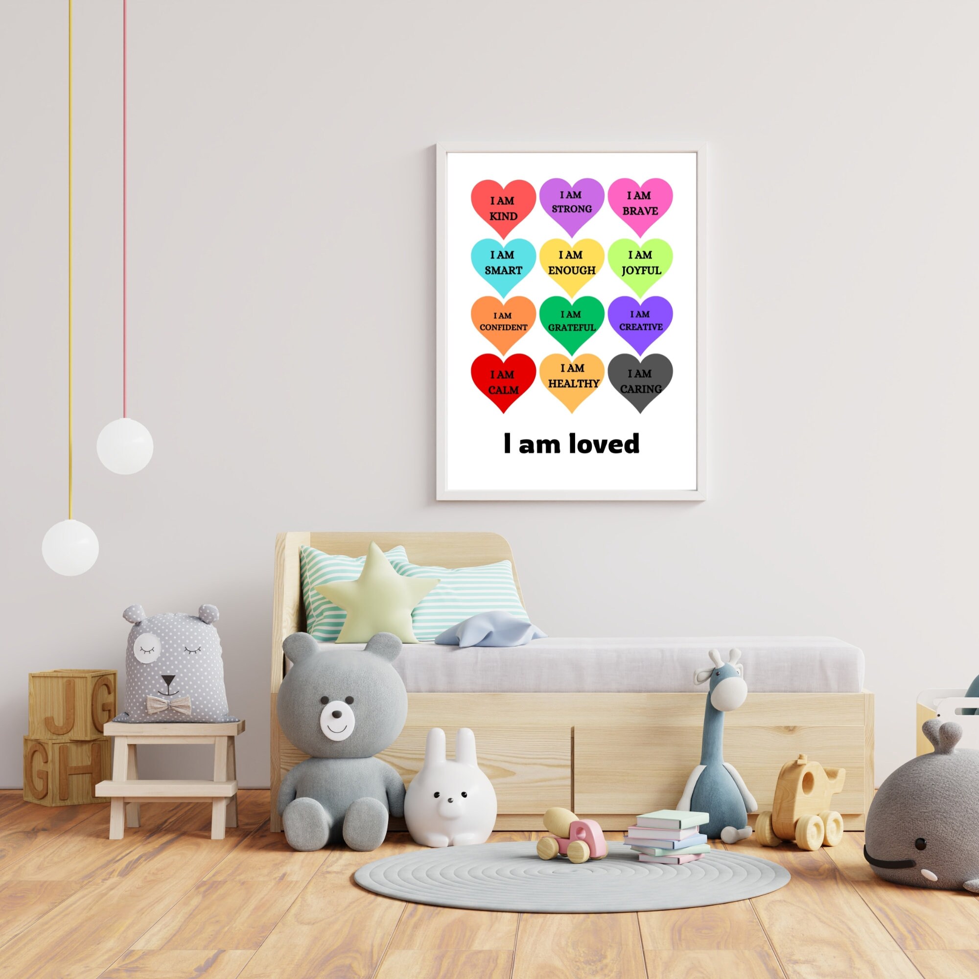 Positive Affirmations for Kids, Meaningful Nursery Posters, I Am ...