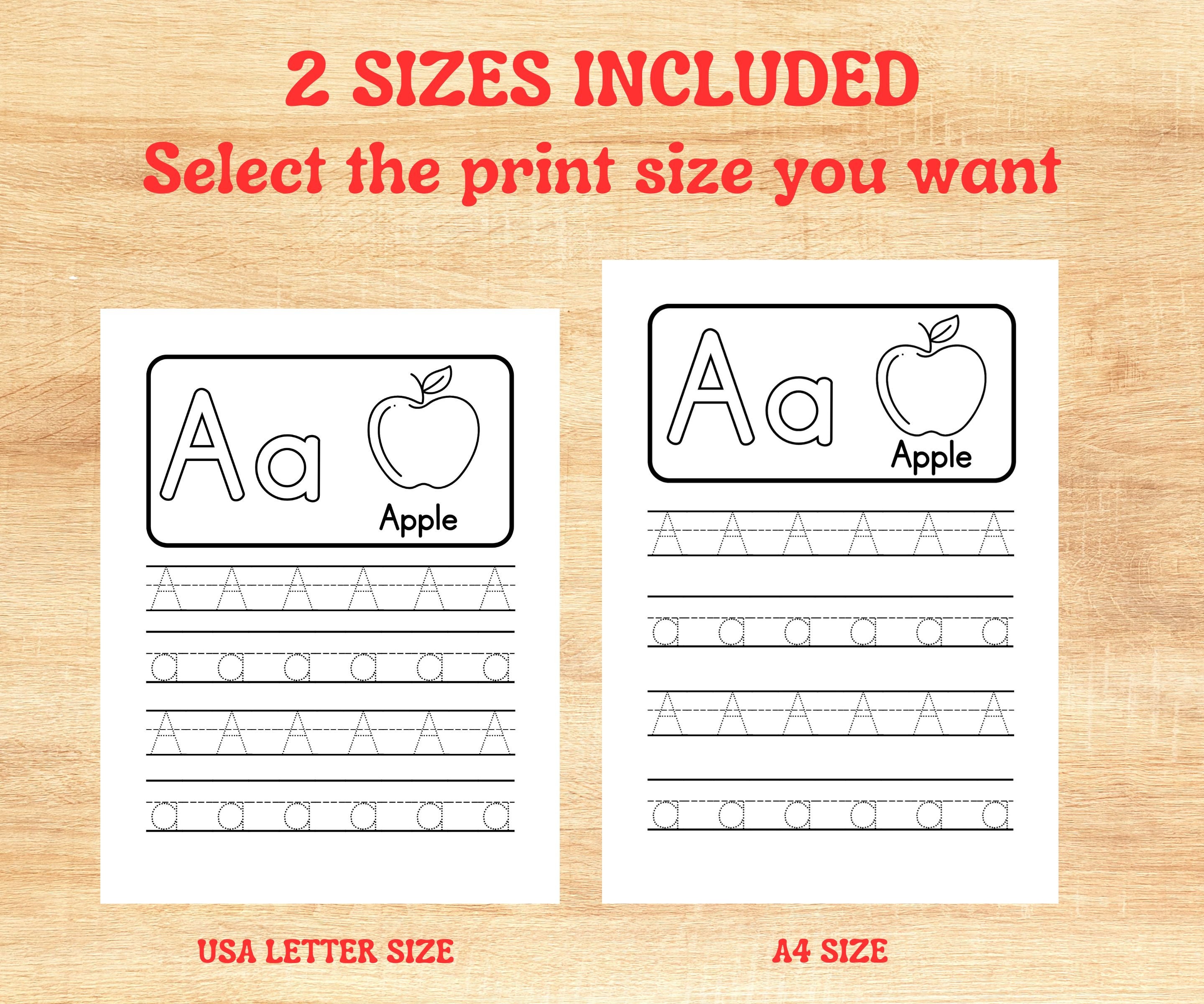 Alphabet Tracing Worksheets, ABC Letter Writing Practice, Penmanship ...