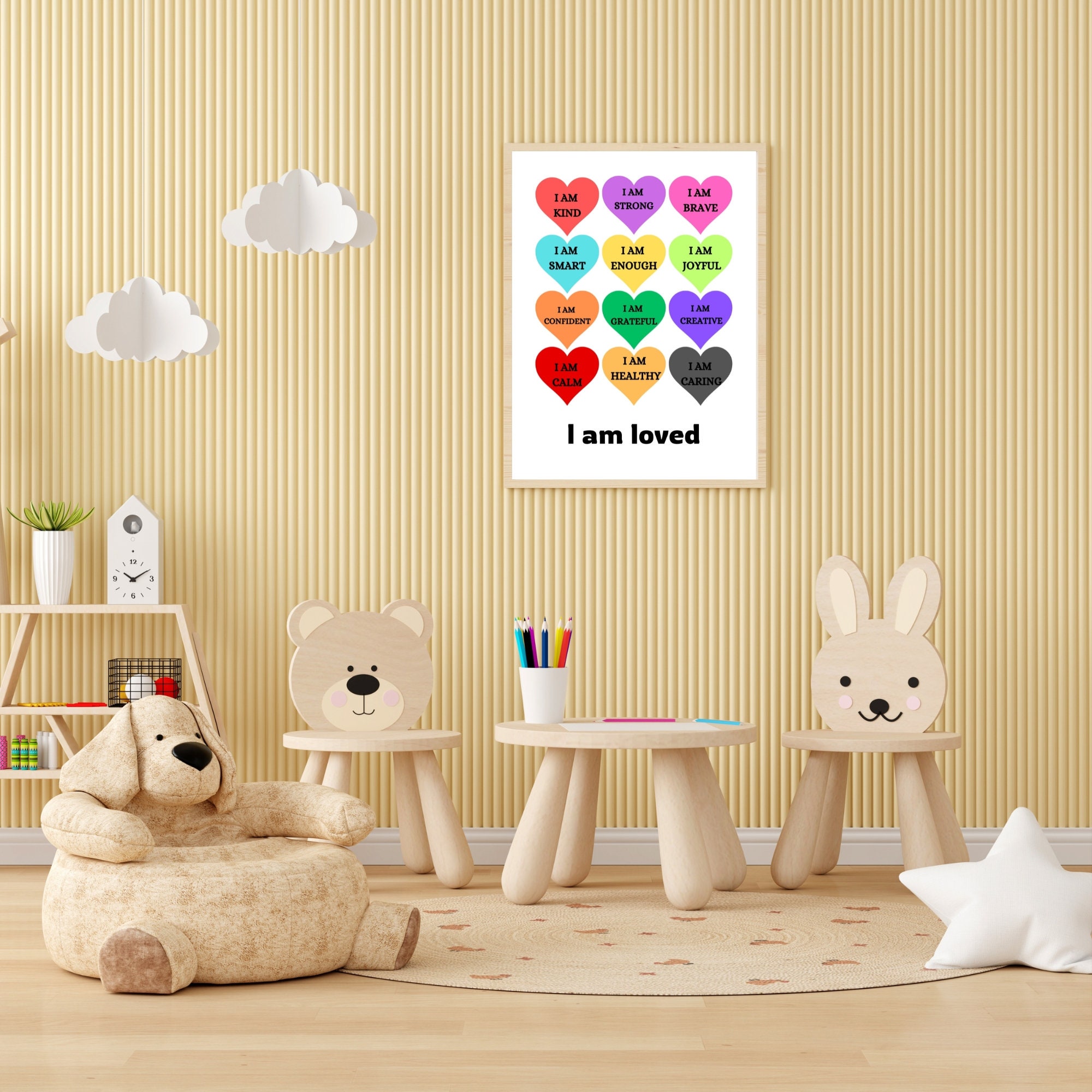 Positive Affirmations for Kids, Meaningful Nursery Posters, I Am ...