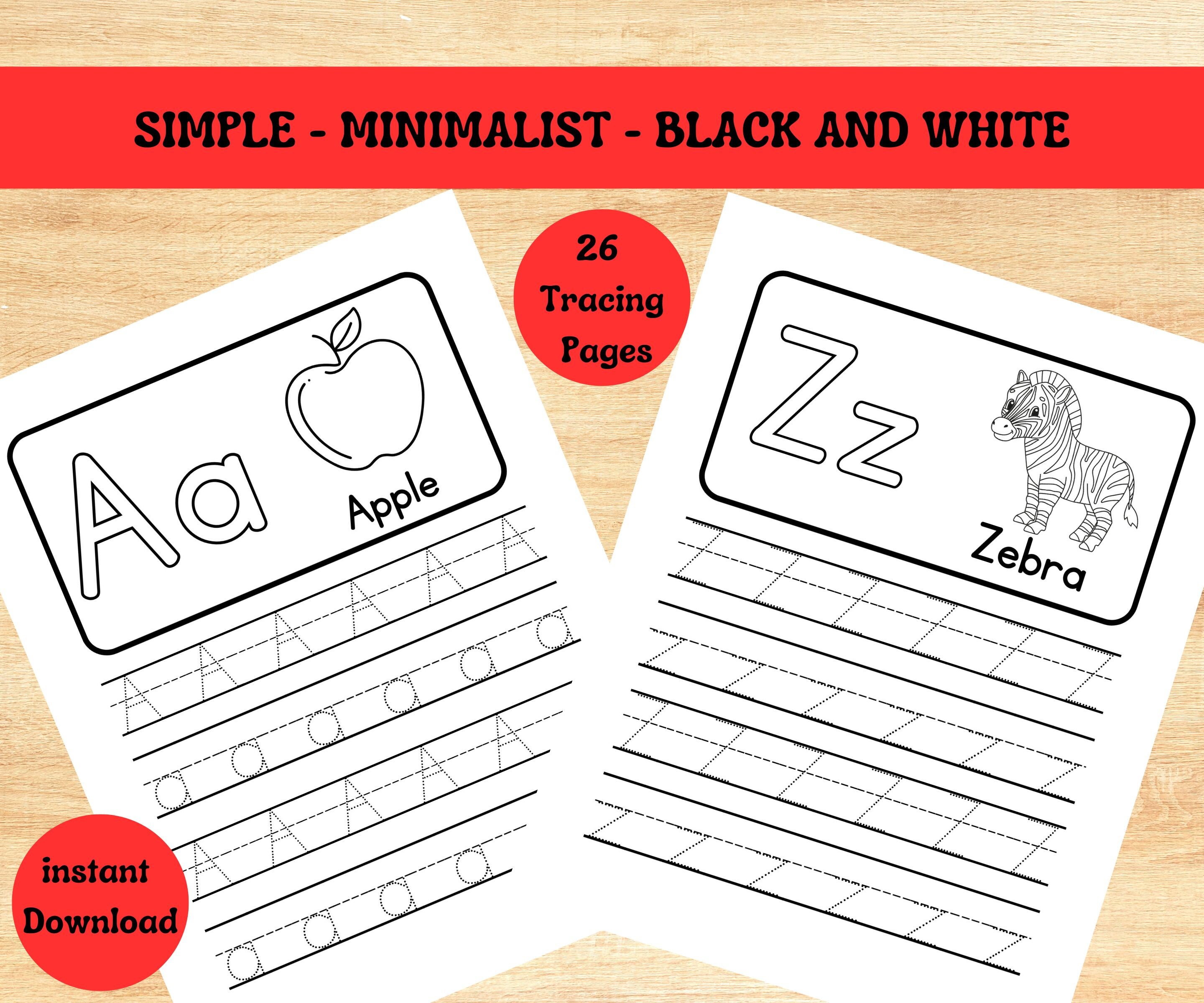 Alphabet Tracing Worksheets, ABC Letter Writing Practice, Penmanship ...