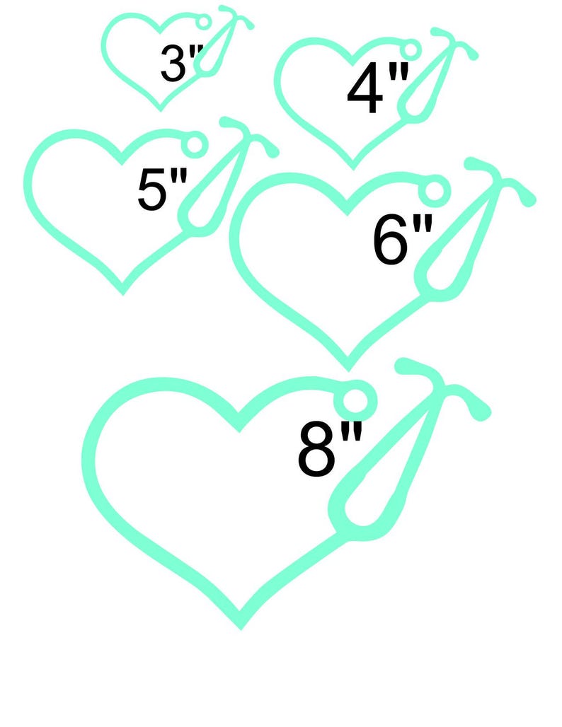 Stethoscope Heart Vinyl Decal - Etsy