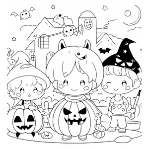 HALLOWEEN Printable Coloring Pages for KIDS - Etsy