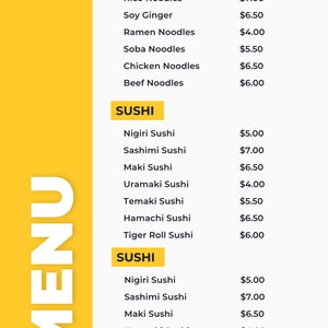 Digital Invoice Template With 2 Page Food Menu for Micro Restaurant ...